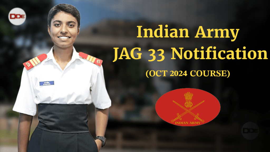 JAG 33 Notification Indian Army (Judge Advocate General) | DDE