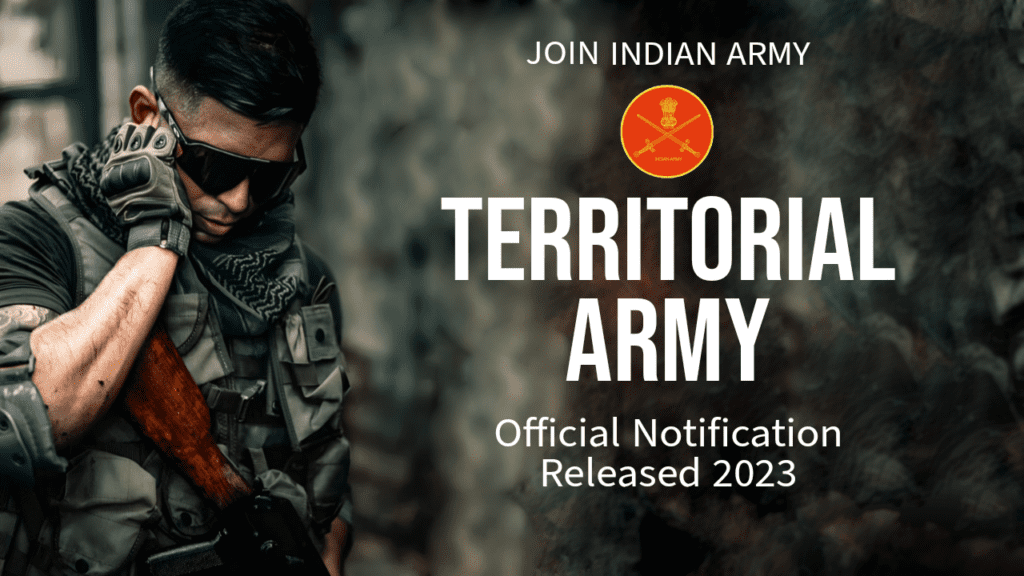 Territorial Army Notification 2023 (Registration Opens today) | DDE
