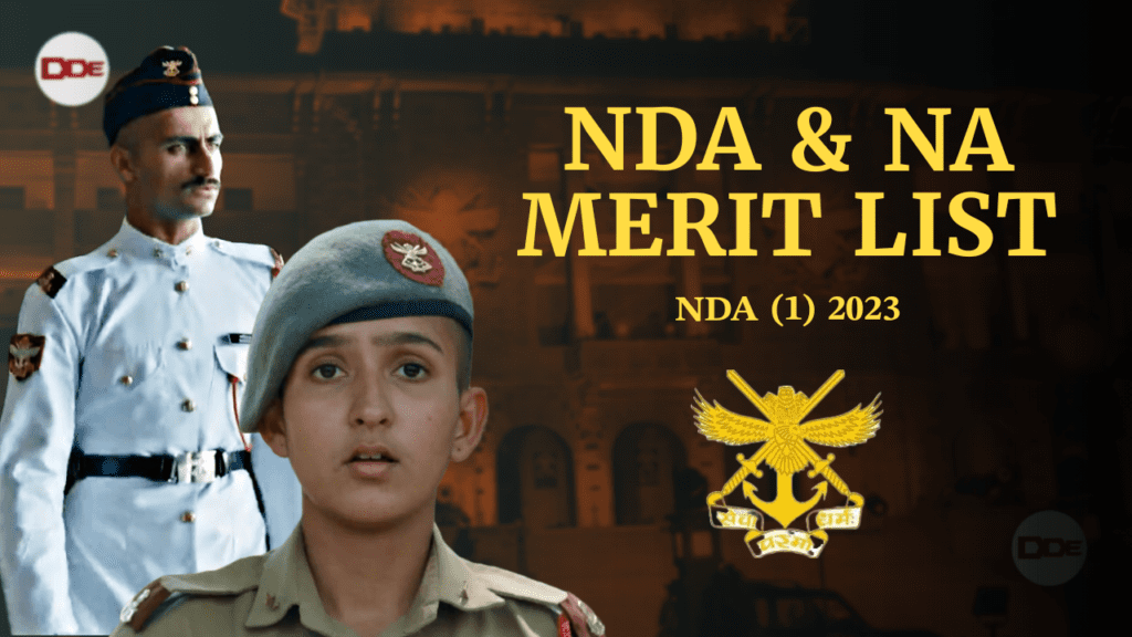 NDA 1 2023 Merit List (Men & Women) | DDE