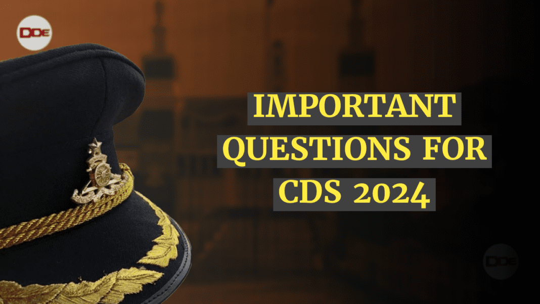 50 Important GK questions for CDS 2024 exam | DDE