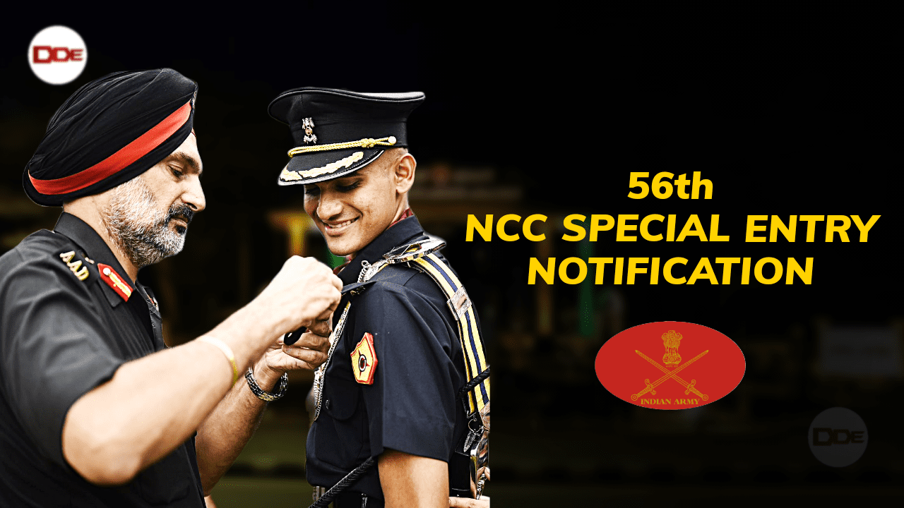 NCC Special Entry 56 Course Notification | DDE