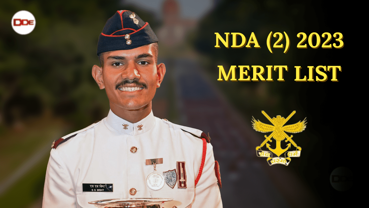 NDA 2 2023 Merit List (Men & Women) for National Defence Academy | DDE
