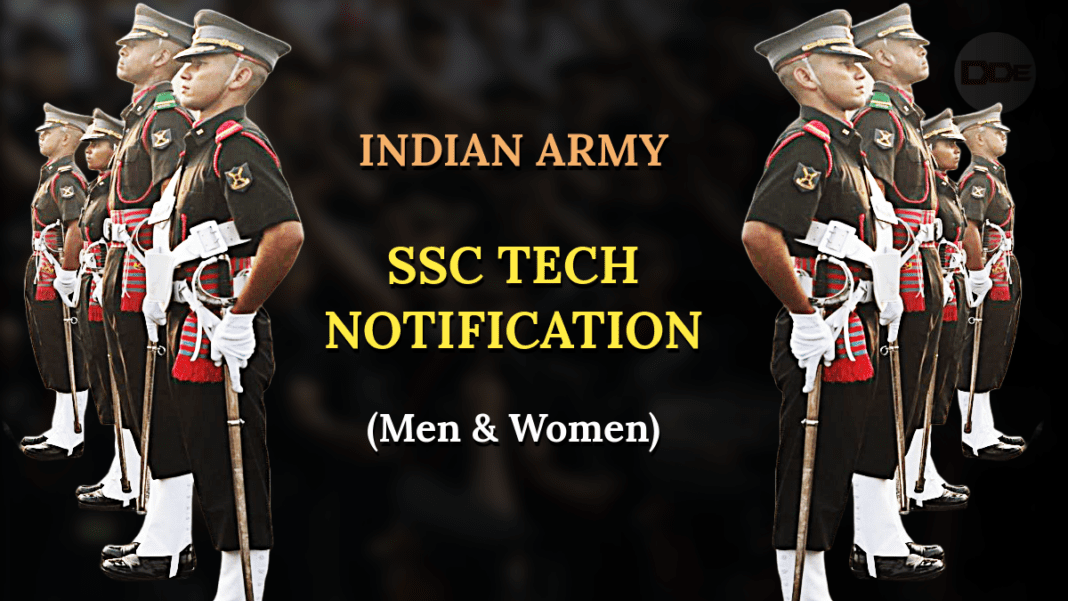 SSC Tech 64 and SSCW Tech 35 Notification Indian Army | DDE