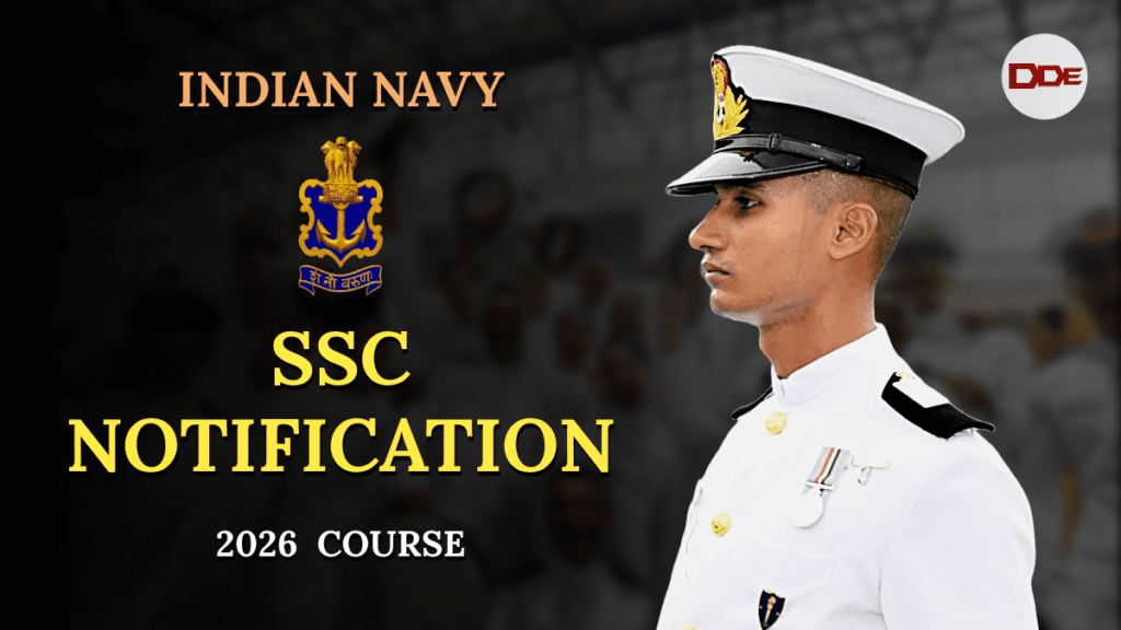 Indian Navy SSC Notification 2026 Executive/ Education/ Technical ...