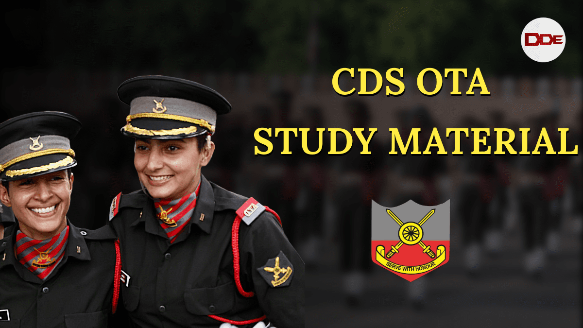 Study Material Required To Clear CDS OTA Written Exam | Complete list | DDE