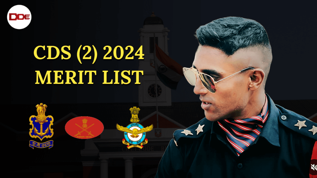 CDS 2 2024 Merit List Indian Military Academy | DDE