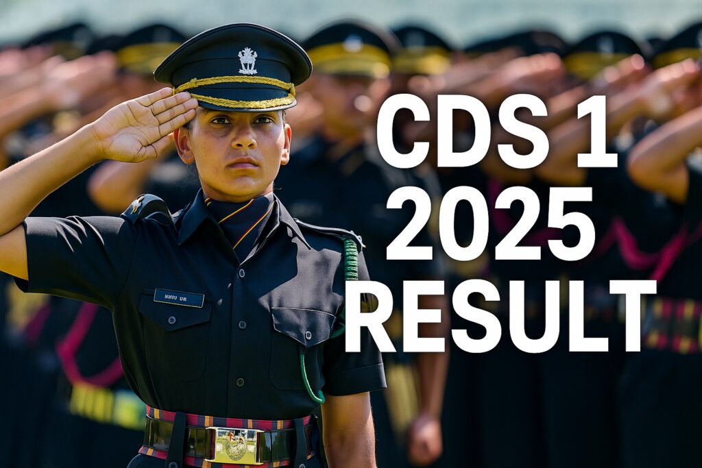 CDS 1 2025 result declared by UPSC [Download PDF] | DDE
