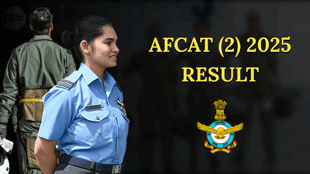 AFCAT 2 2025 result announced by Indian Air Force | DDE