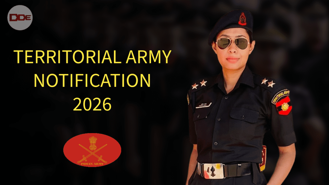 Territorial Army Officer Recruitment 2026: Notification, Eligibility ...